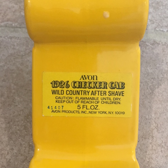Avon | Accents | Vintage Avon Cologne Bottle Yellow Checkered Taxi Cab ...